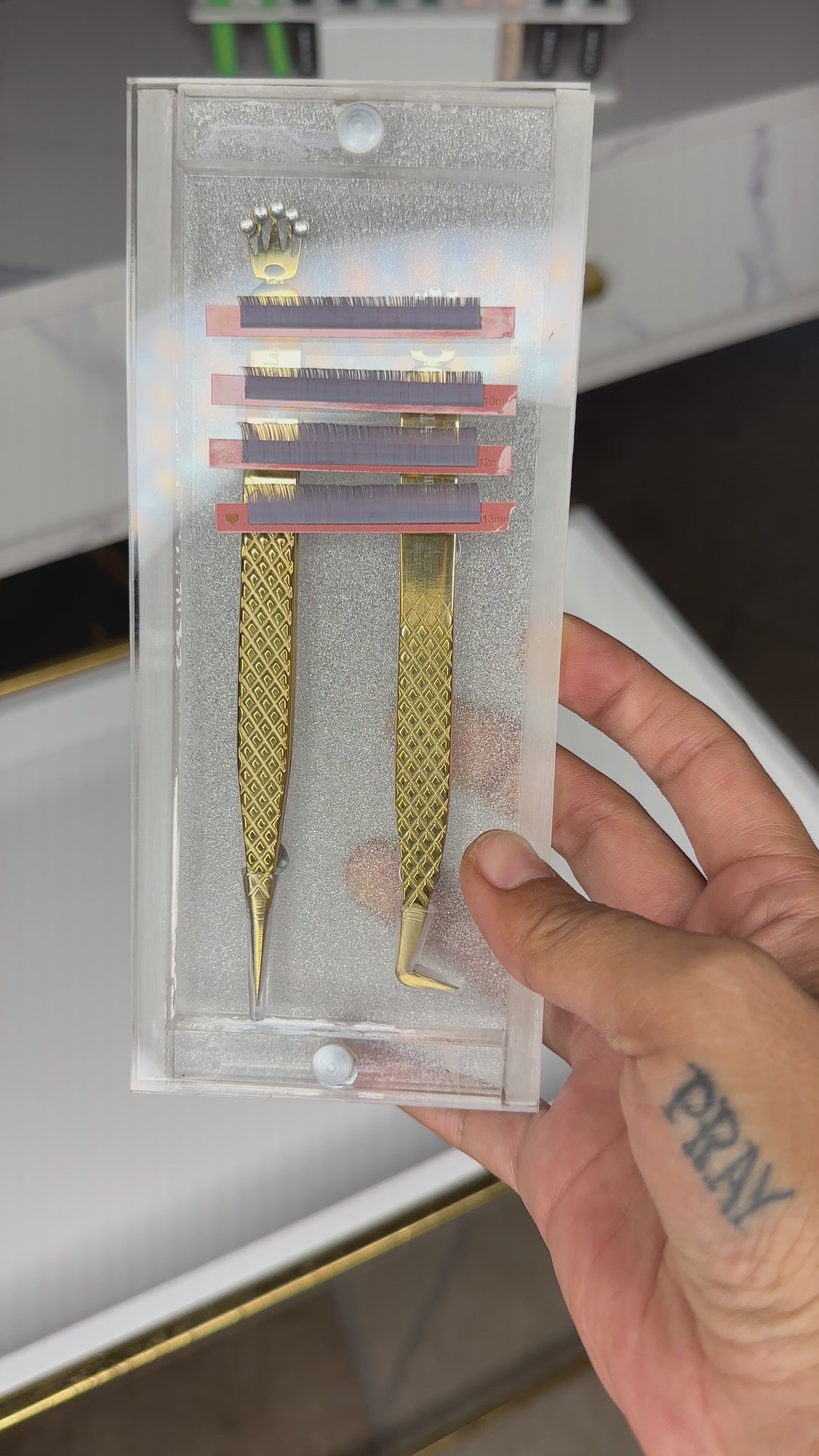 Acrylic tweezer tile set holder – Lapinchelashtech